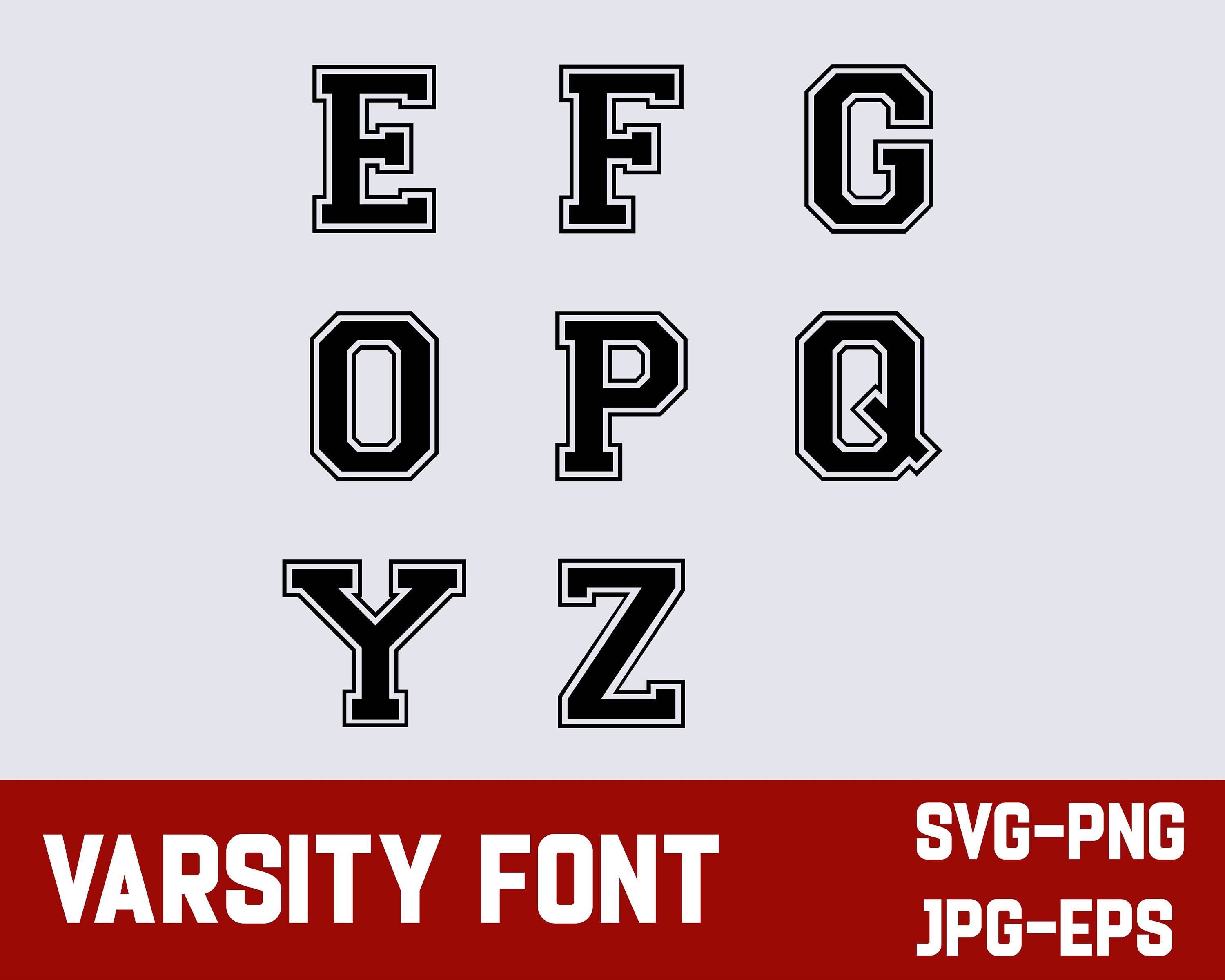 Varsity Font Svg Varsity Font Varsity Letters Mirror Font Svg Varsity ...
