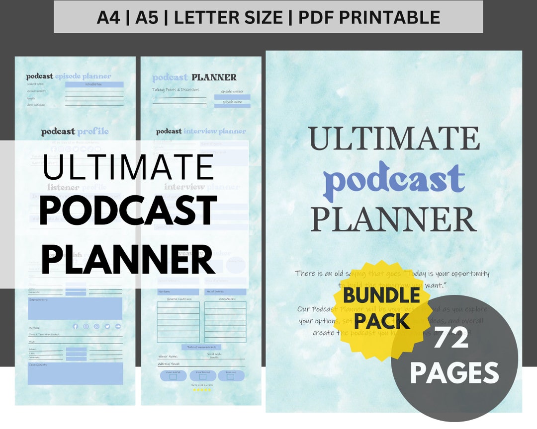Podcast Planner Podcast Template Podcast Podcast Checklist Podcast ...