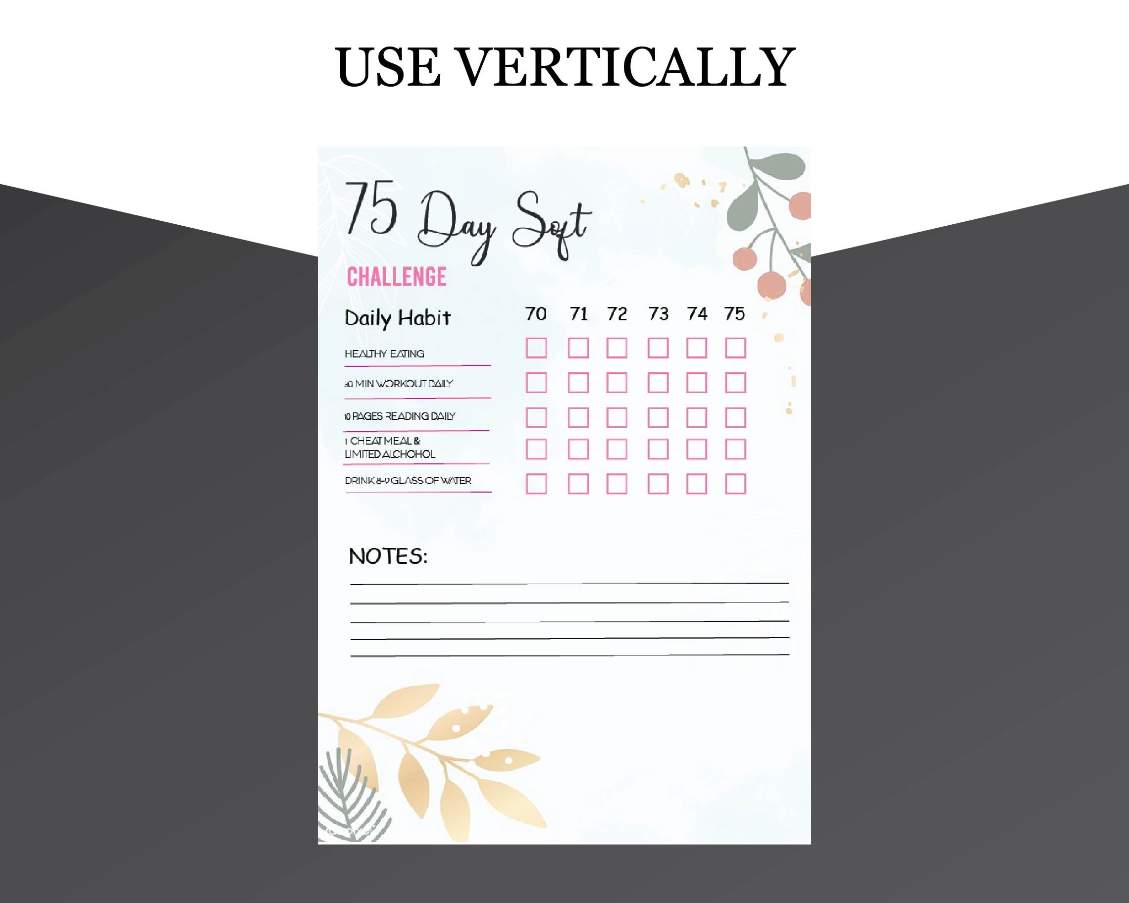 75 Soft Challenge 75 Day Challenge 75 Soft 75 Soft Printable 75 Soft ...