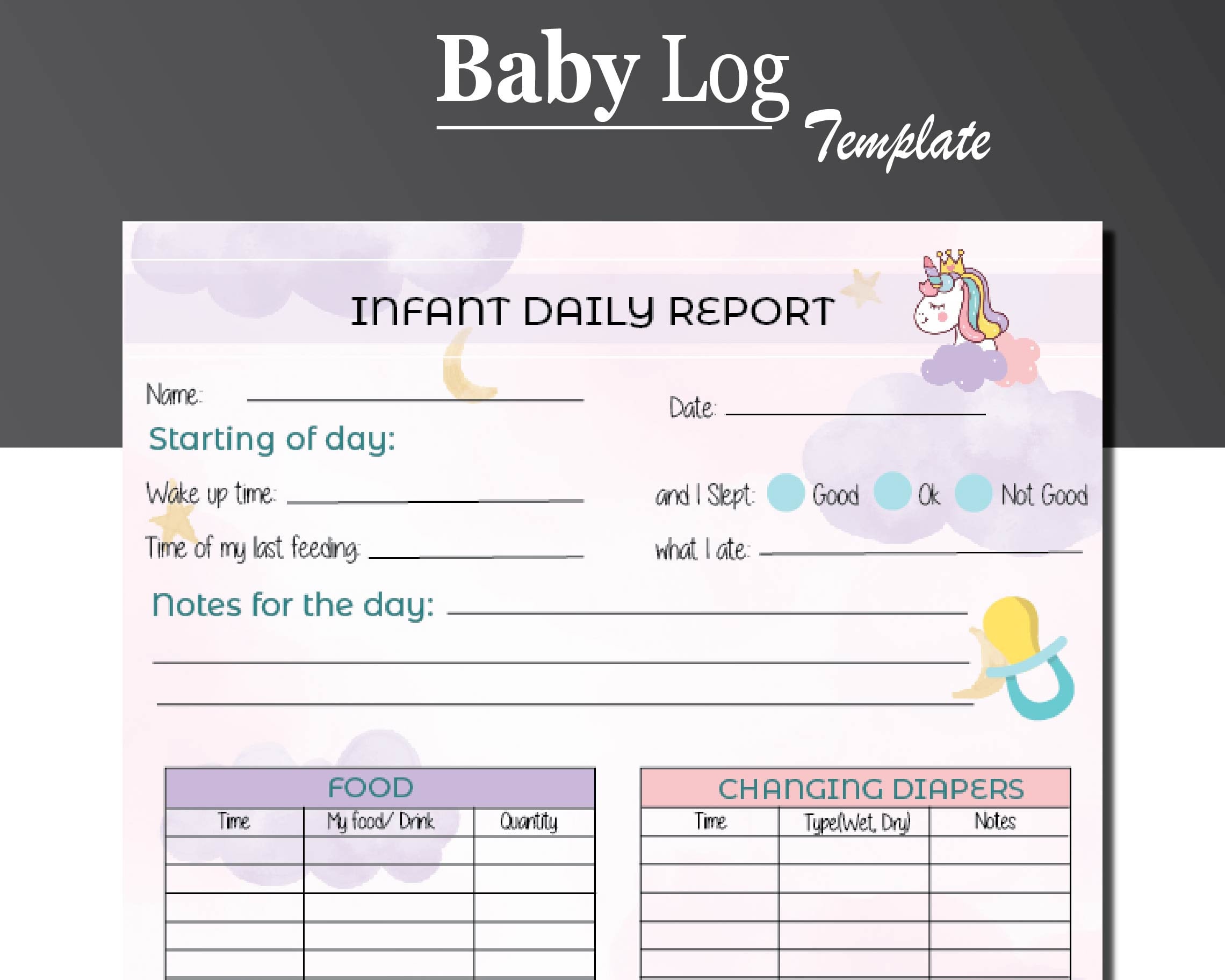 Baby Log Book Baby Daily Log Baby Log Baby Daily Log Book Baby Care Log ...