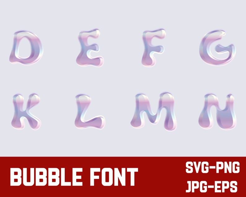 Bubble Font | Groovy Font | Bubble Script Font | Bubble Letters Svg ...