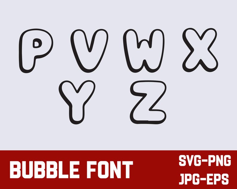 Bubble Font | Groovy Font | Bubble Script Font | Bubble Letters Svg ...