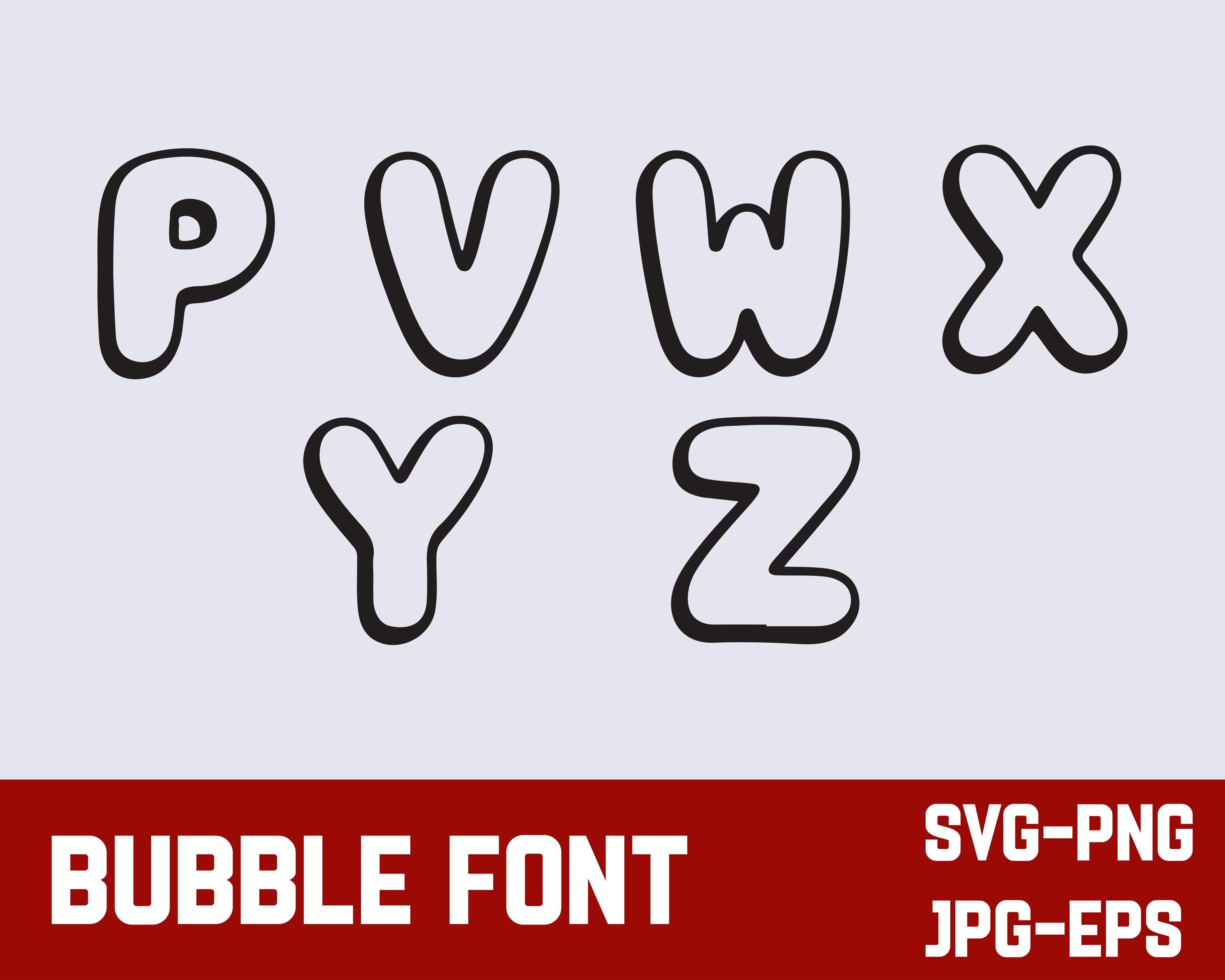 Bubble Font | Groovy Font | Bubble Script Font | Bubble Letters Svg ...