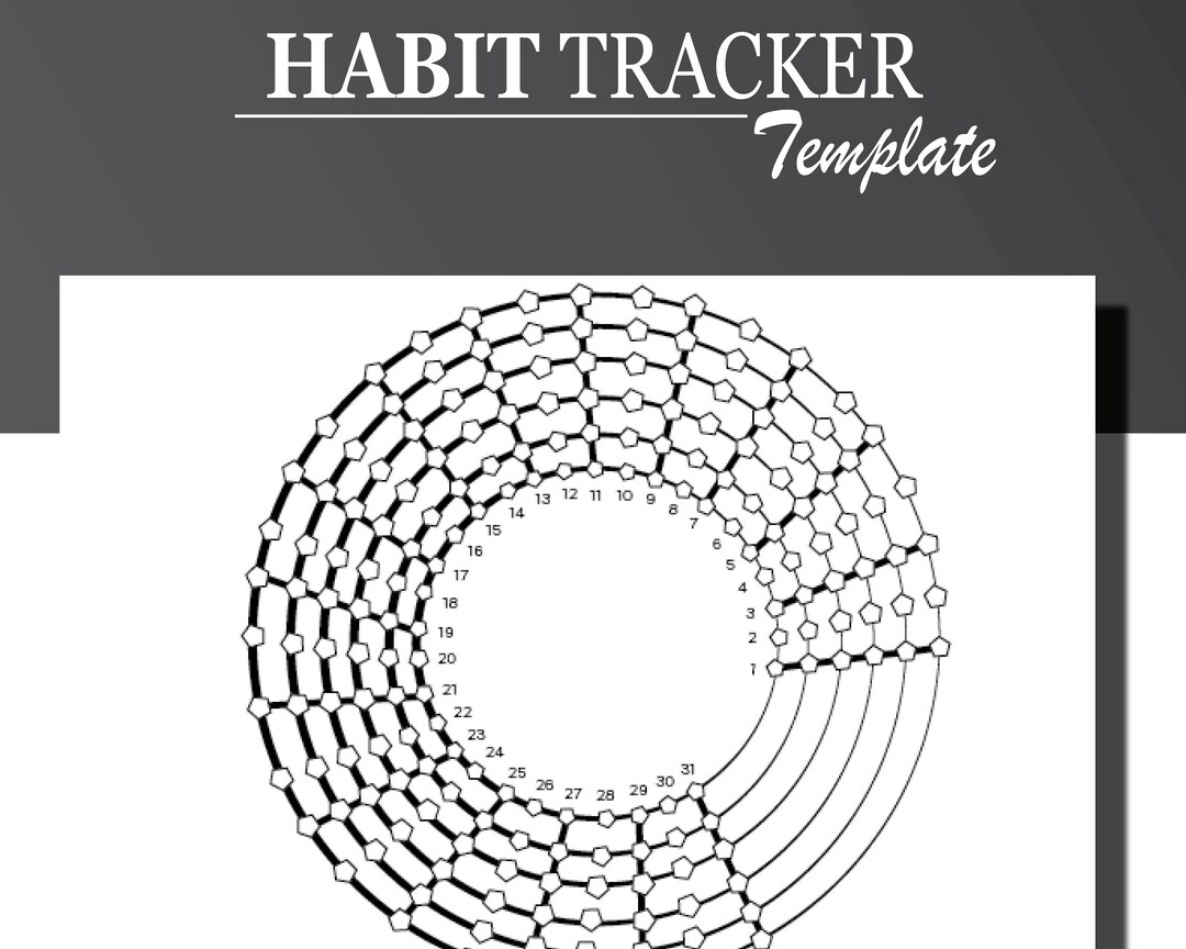30 Day Circle Habit Tracker: Monthly Goal Tracker (PDF) - Etsy