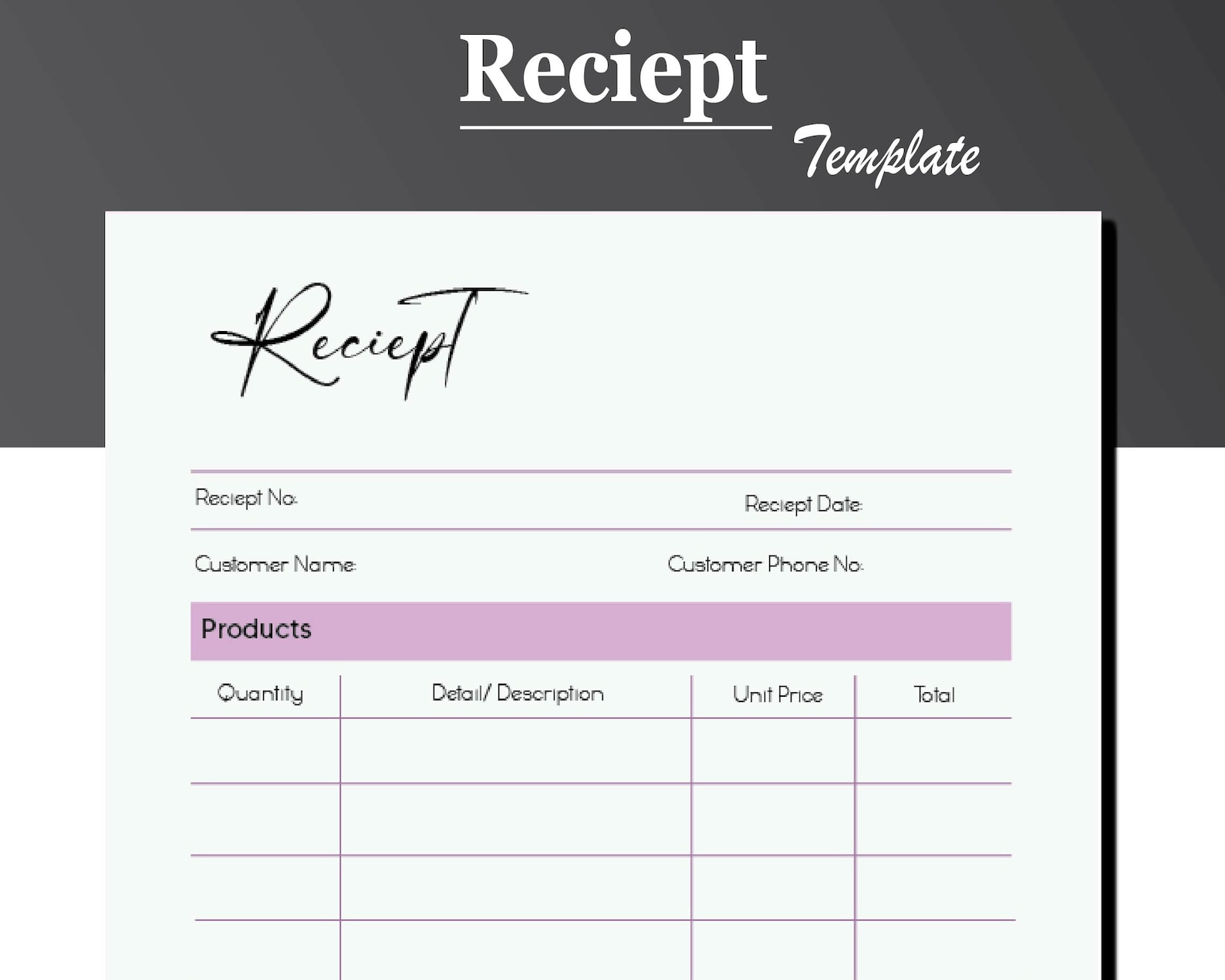 Receipt Template | Receipts | Business Receipt | Invoice Receipt ...