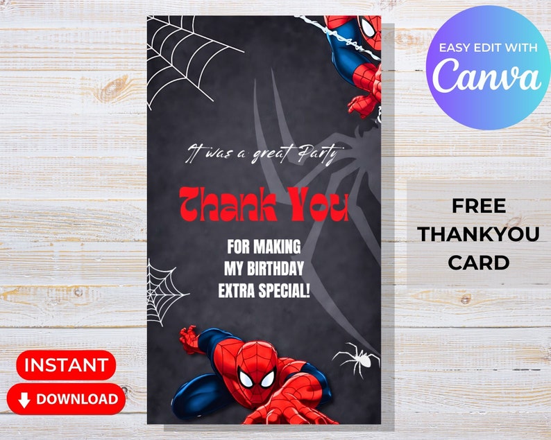Spiderman Birthday Invitation Spiderman Invitation Spidey Invitation ...