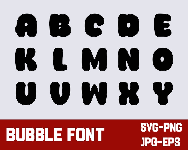 Bubble Font | Groovy Font | Bubble Script Font | Bubble Letters Svg ...
