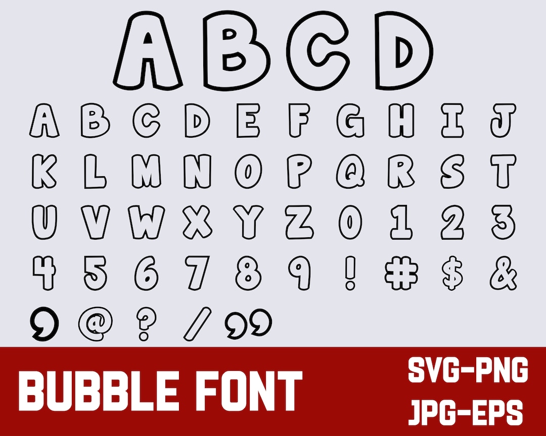 Bubble Font | Groovy Font | Bubble Script Font | Bubble Letters Svg ...