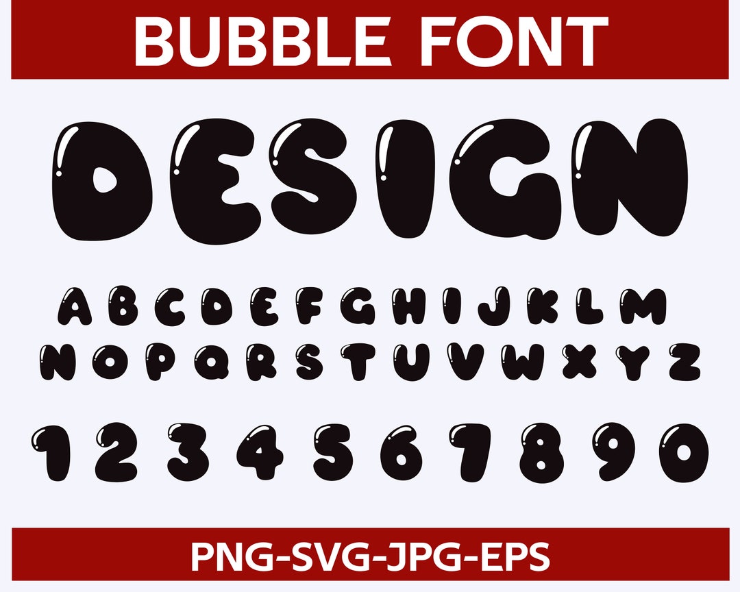 Bubbly 70s Font: Retro Bubble Letter Alphabet (digital Download) - Etsy ...