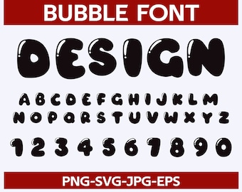 Bubbly Font Bubble Letter Font Cricut Bubble Letter Font Bubble Font ...