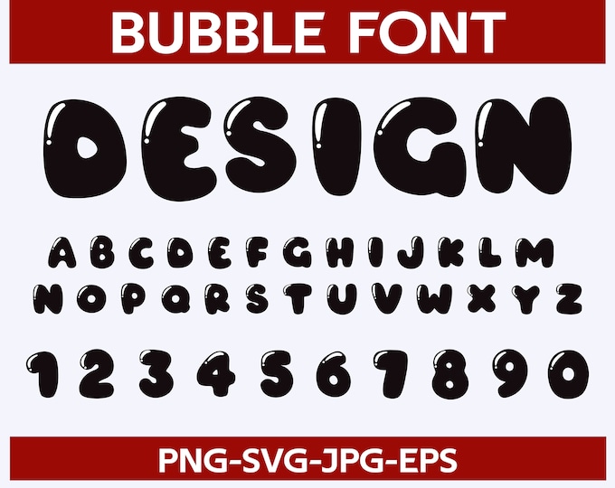 Bubbly Font Bubble Letters Font Bubble Font Svg Ttf Layred for Cricut ...