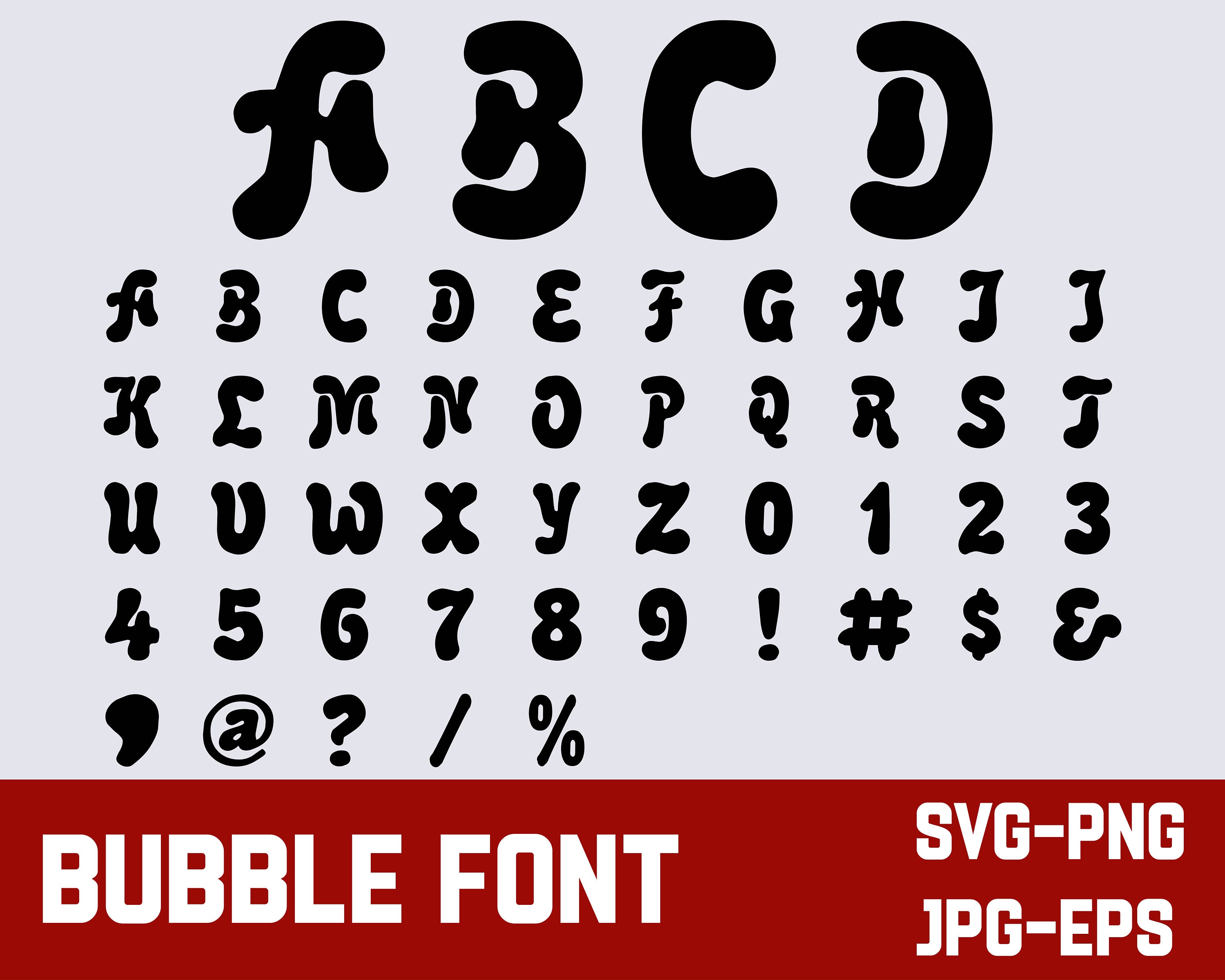Bubble Font | Groovy Font | Bubble Script Font | Bubble Letters Svg | Retro Bubble Font | Bubble ...