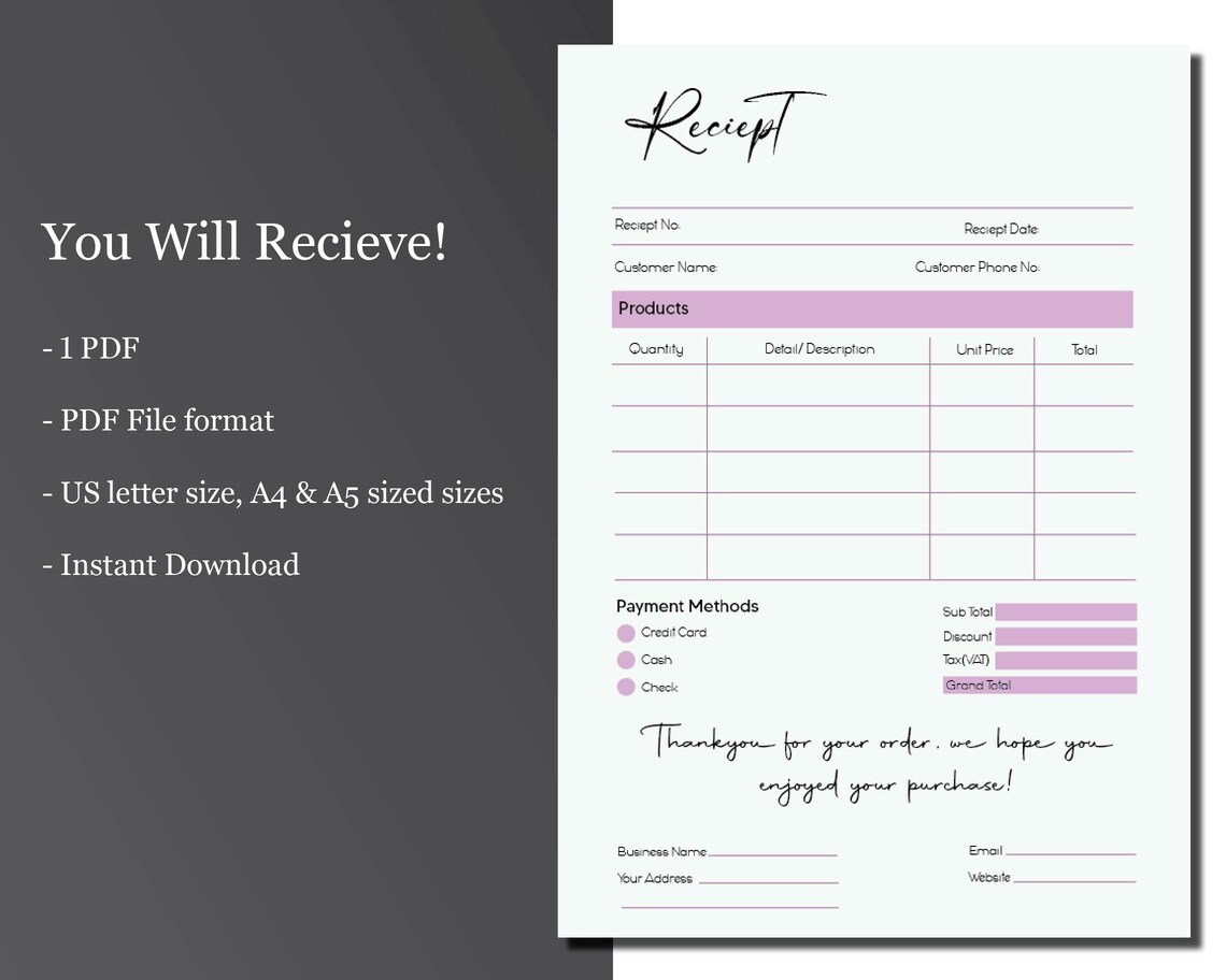 Receipt Template Receipts Business Receipt Invoice Receipt Receipt Book ...