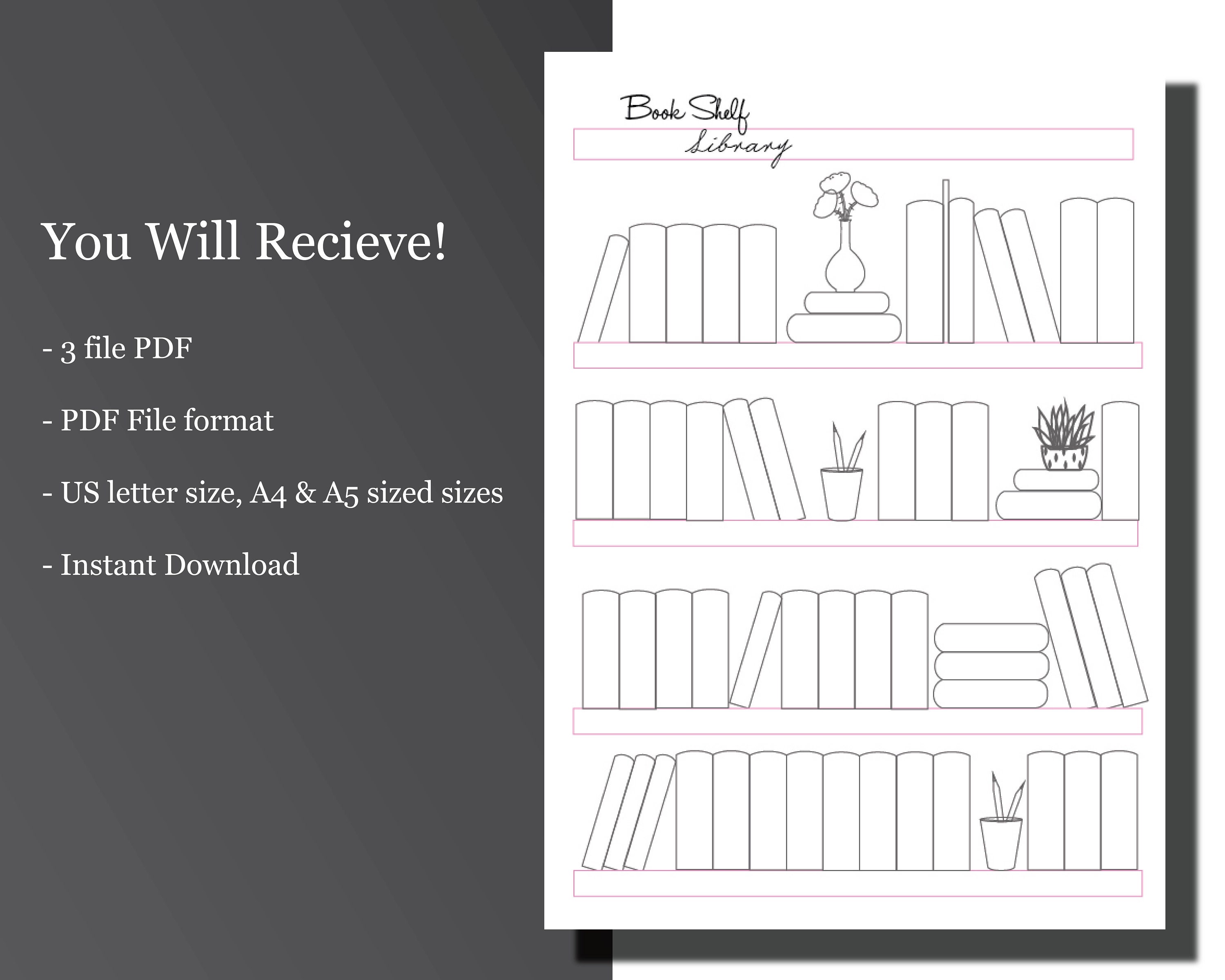 Reading Log Bookshelf Insert Summer Reading Log 100 Book Challenge ...