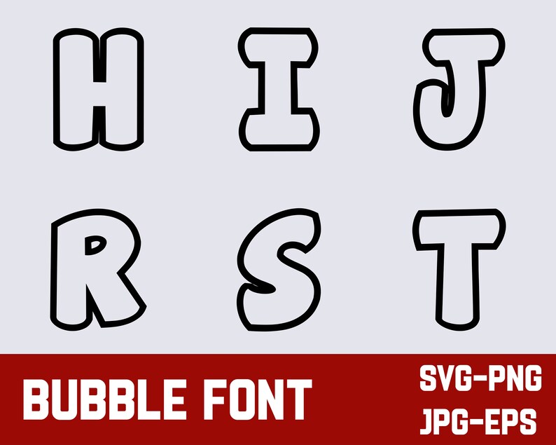 Bubble Font | Groovy Font | Bubble Script Font | Bubble Letters Svg ...