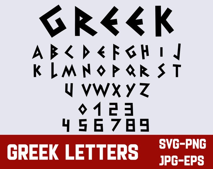 GREEK ALPHABET SVG Files, Greek Alphabet Clipart, Greek Alphabet Svg ...