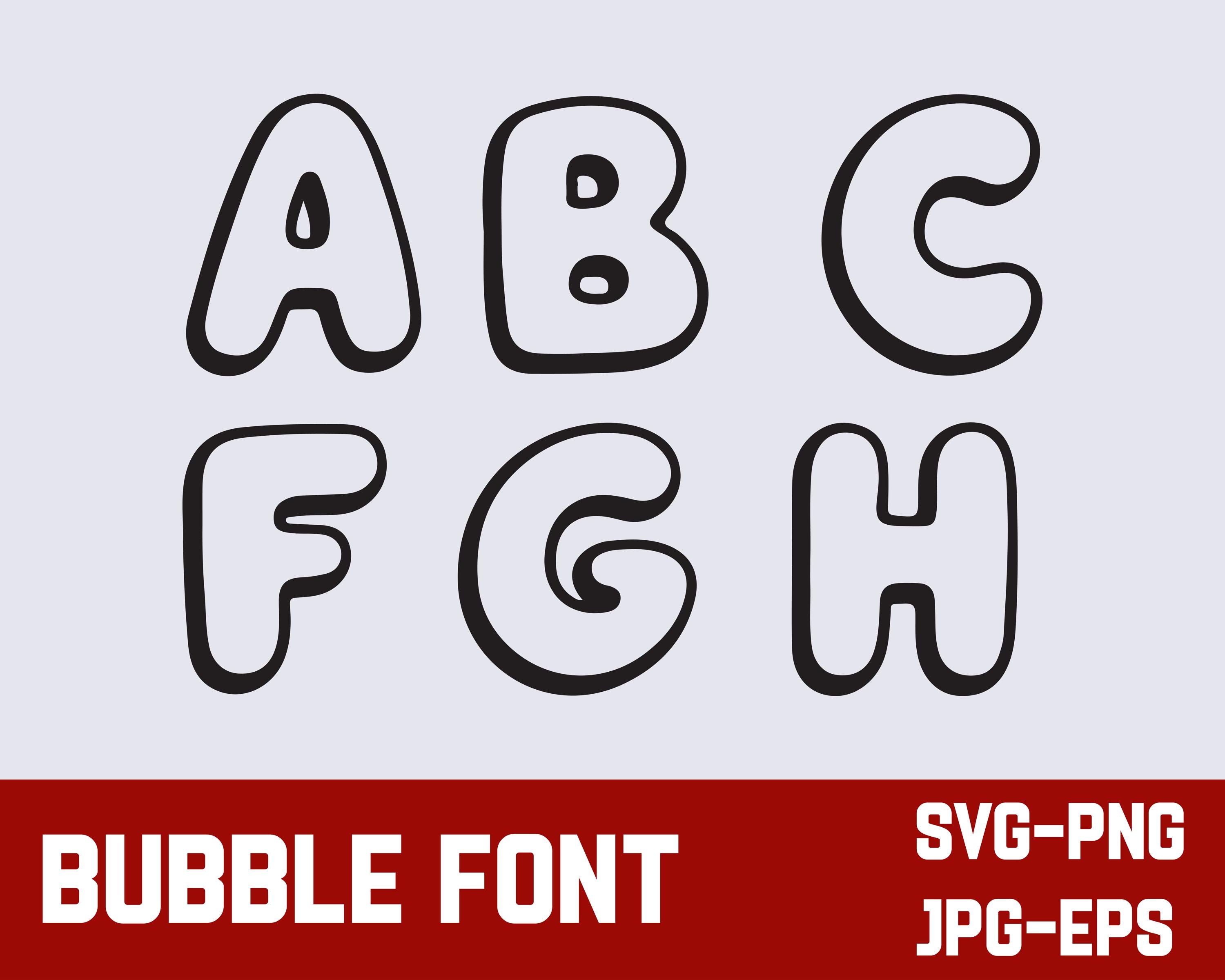 Bubble Font | Groovy Font | Bubble Script Font | Bubble Letters Svg ...