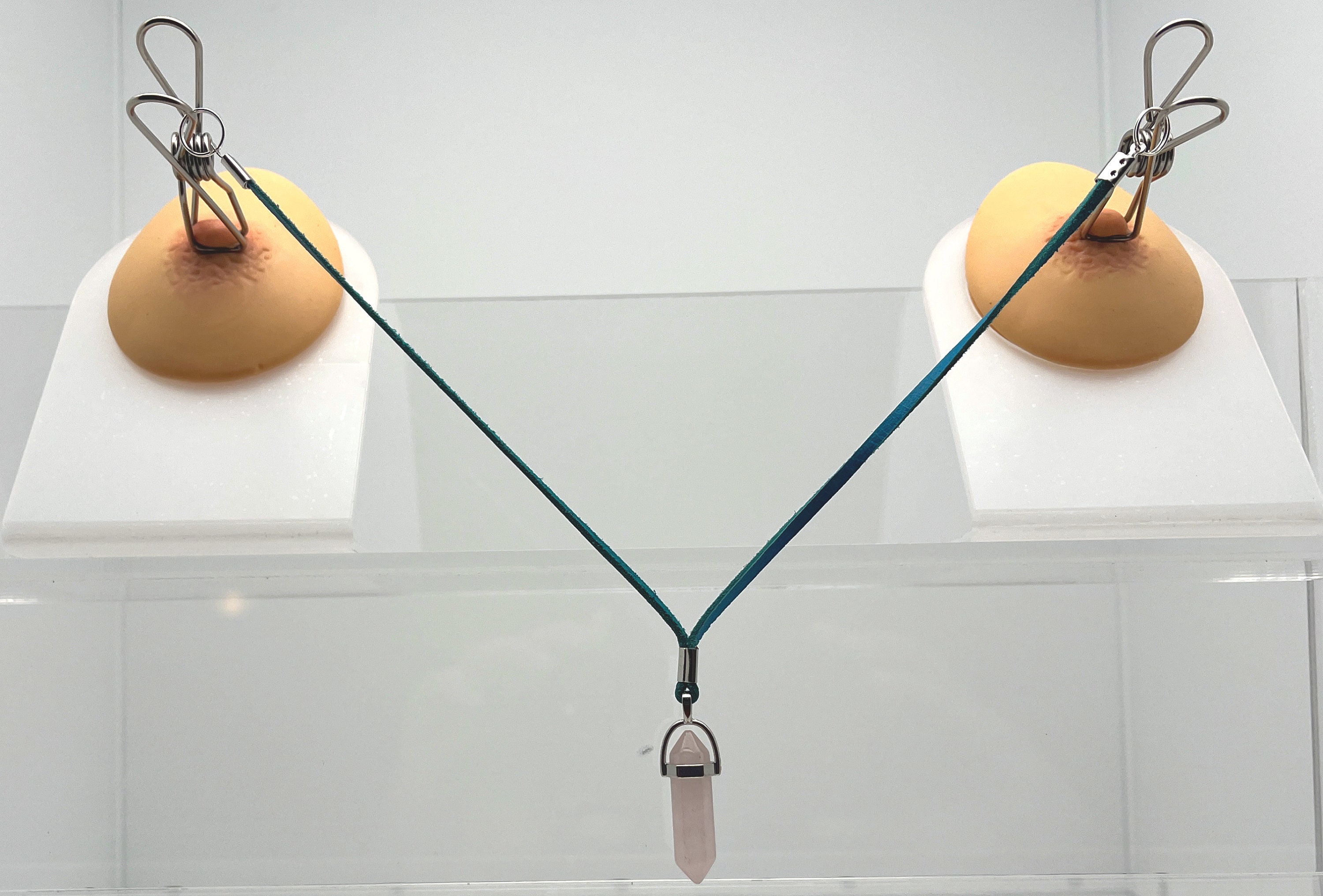 Body Clamps With Quartz Crystal Pendant - Etsy