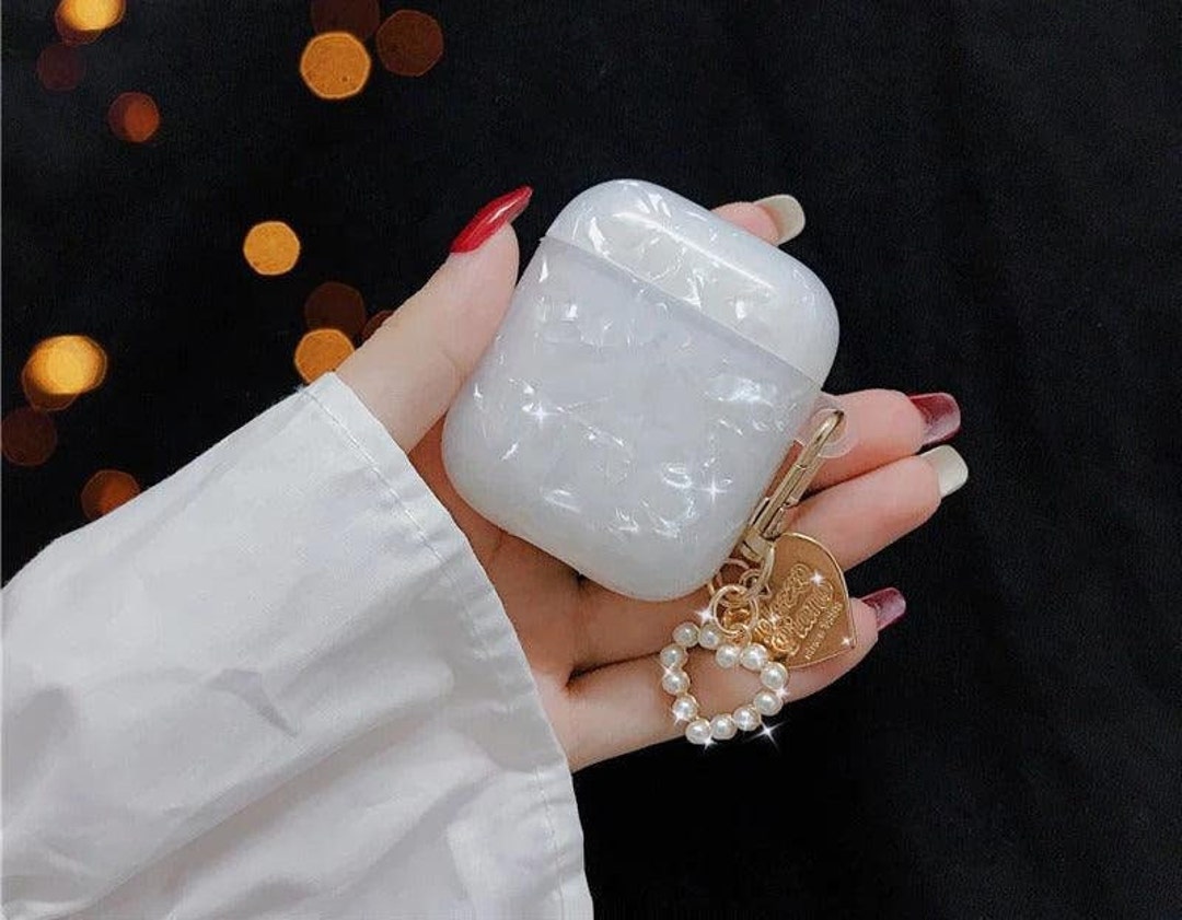 Crystal White Airpods 1, 2, 3, Pro, Pro Gen 2 Case Cute Airpods Covers ...