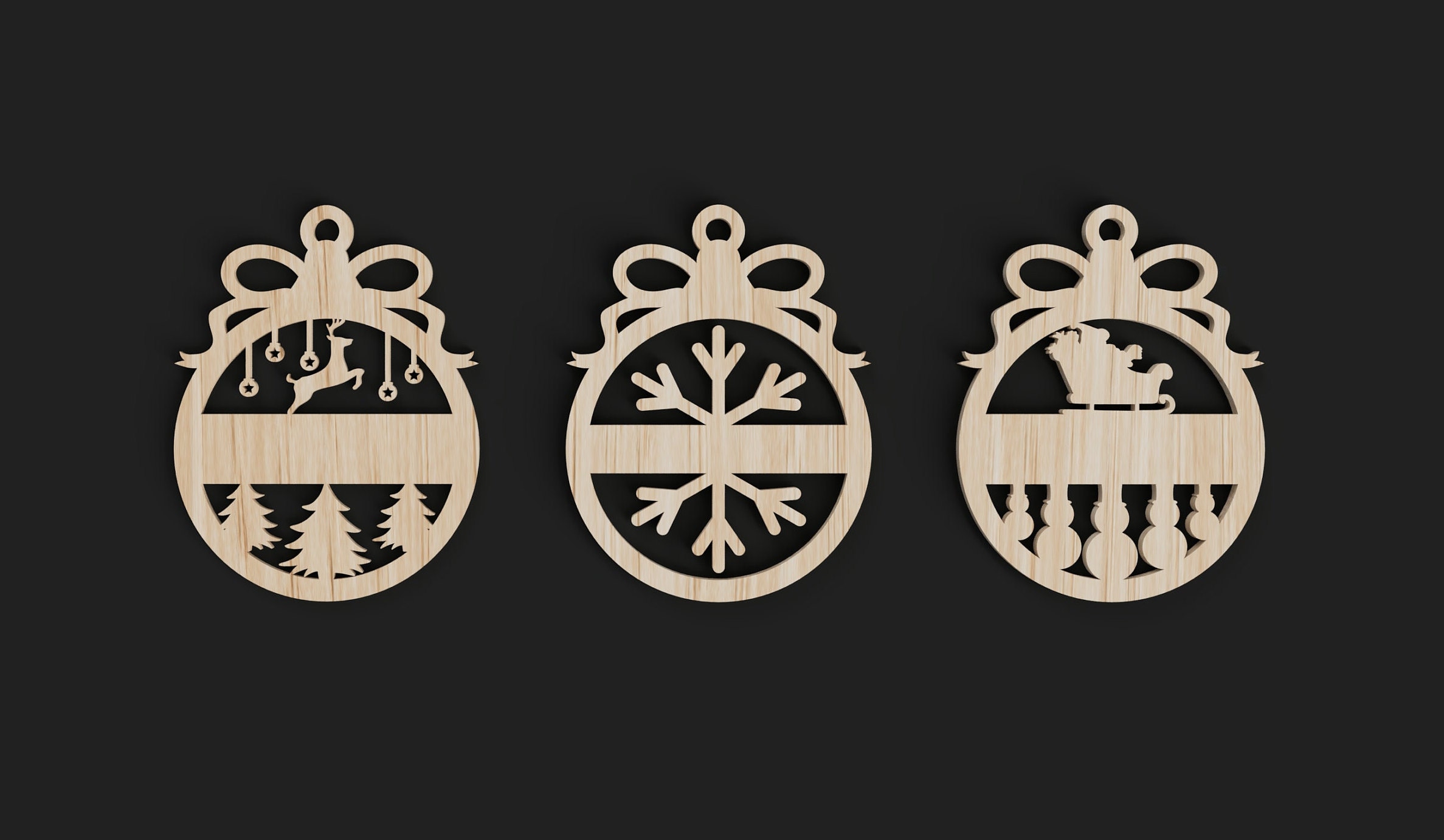 Christmas Bauble Design Files for Laser Cutting 1. SVG DXF. - Etsy