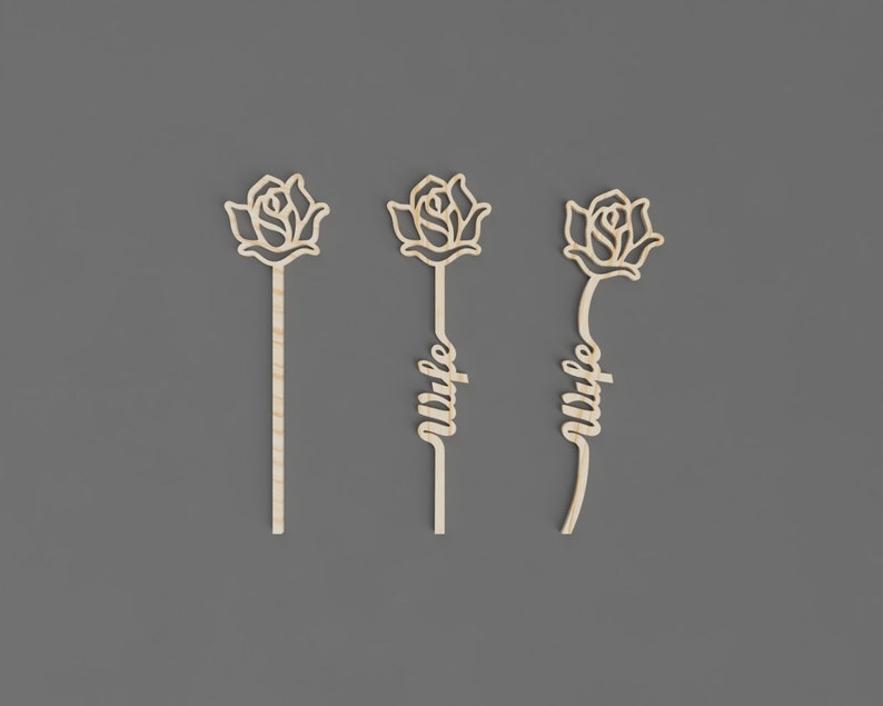 Laser Cut Rose Design Files for Laser Cutting Wife. SVG, DXF. Gift ...