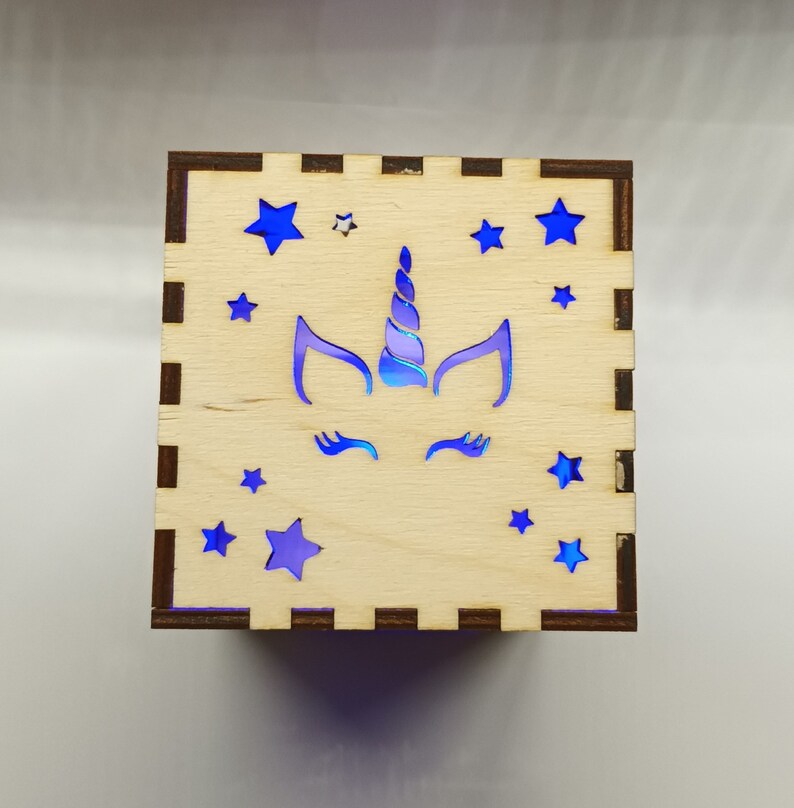 Unicorn Light Box - Design Files for Laser Cutting. SVG, DXF ...