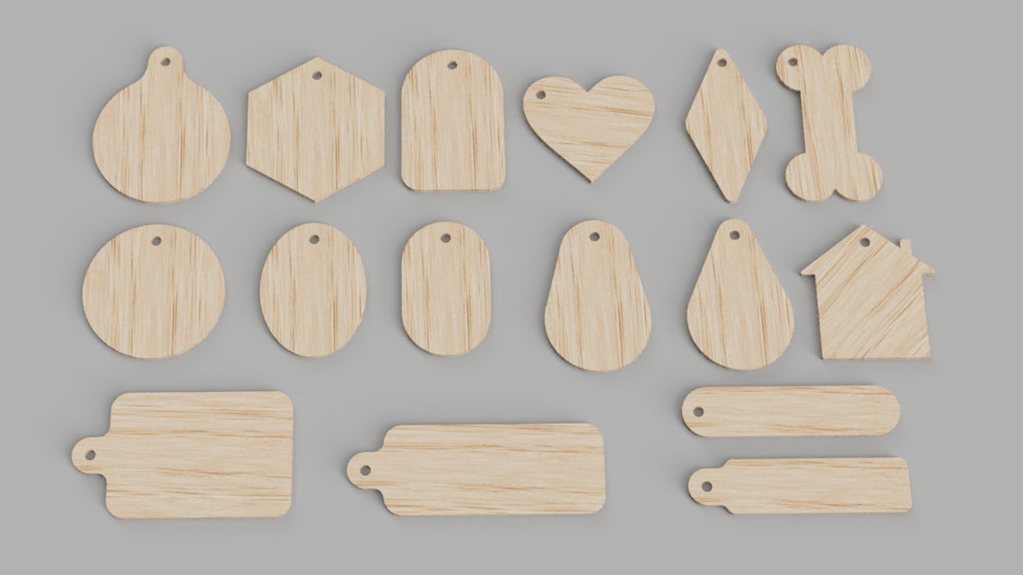 Keyring Design Files for Laser Cutting #1. SVG, DXF, PNG. - Keychain ...