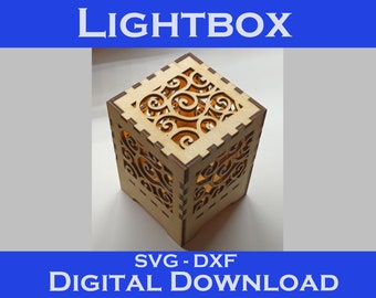 Laser Cut Light Box Dxf - Etsy