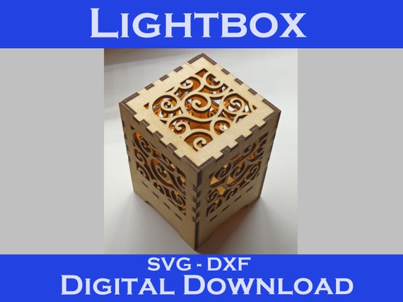 Decorative Light Box Design Files for Laser Cutting. SVG - Etsy
