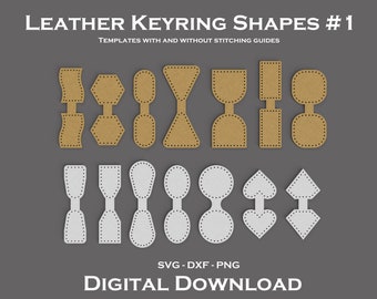 Keyring Design Files for Laser Cutting #2. SVG, DXF, PNG. - Keychain Designs - Cut Files ...