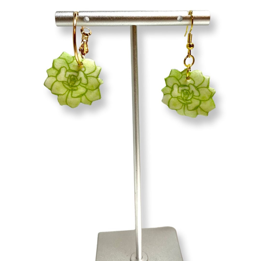 Lil Succulents Plants Statement Earrings Shrinky Dinks Shrink Plastic ...
