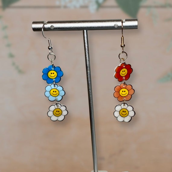 Smiley Daisy Chains Ombré Gradient Flowers Statement - Etsy