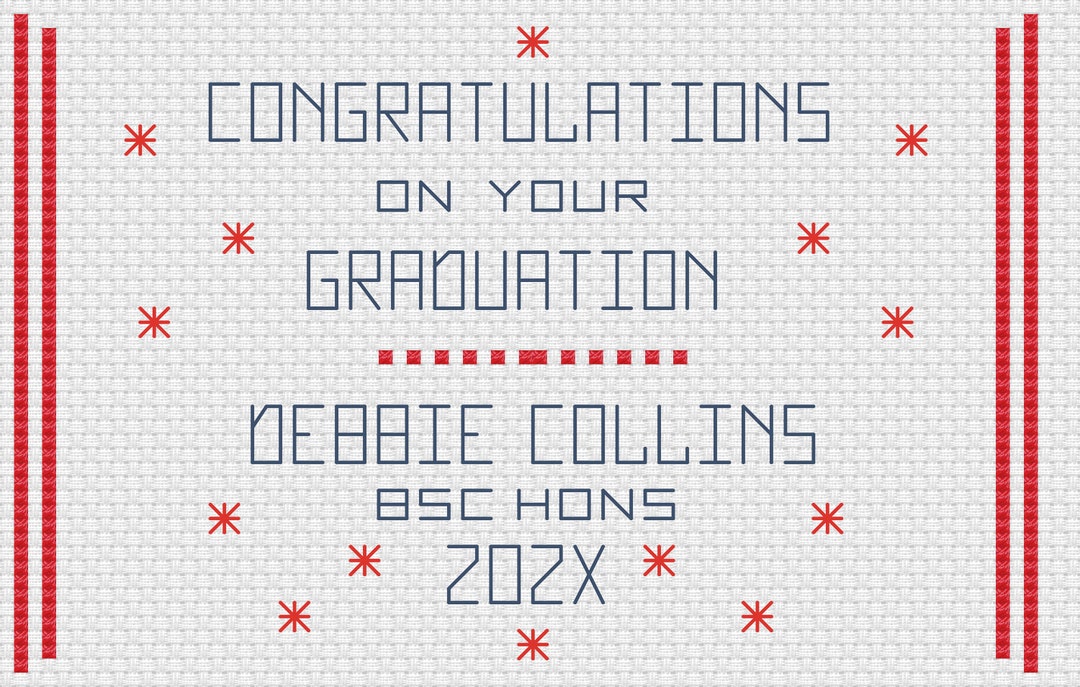 Graduation Card Cross Stitch Digital Download - Etsy