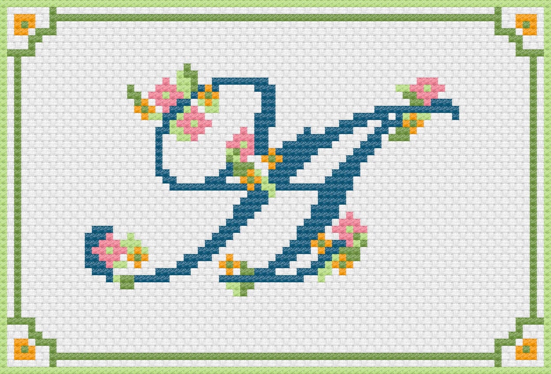 Alphabet Letter A Cross Stitch Digital Download - Etsy