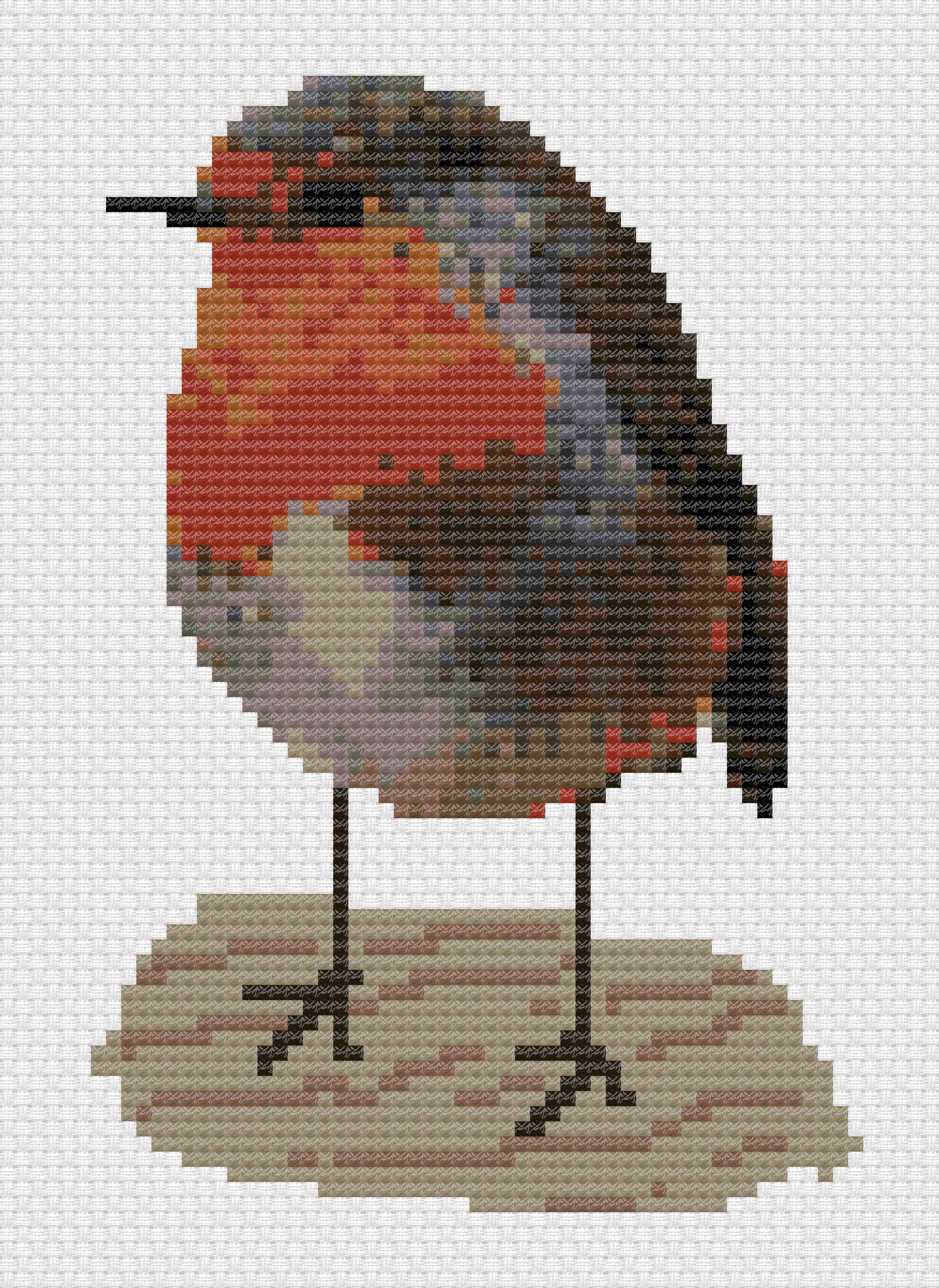 Mini Robin Bird Cross Stitch Digital Download - Etsy