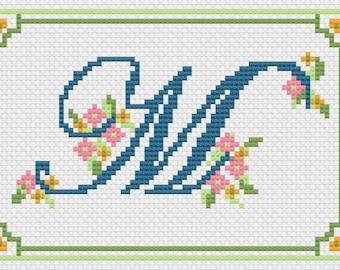 Mexican Alphabet Letter M Cross Stitch Pattern - Instant PDF Download ...