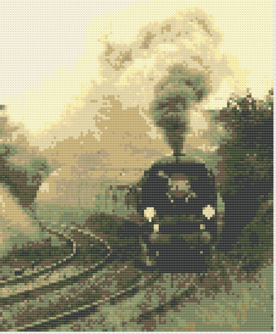 Golden Arrow Steam Train Cross Stitch Digital Download - Etsy
