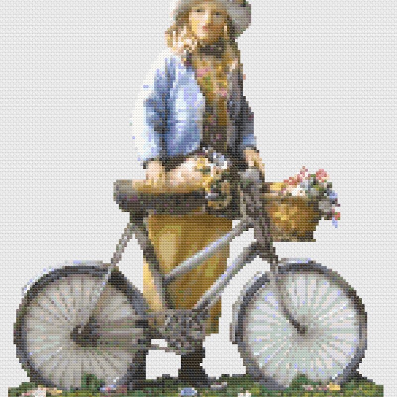 Bicycle Cross Stitch - Etsy