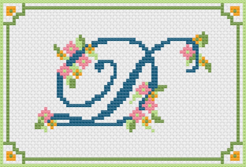 Alphabet Letter D Cross Stitch Digital Download - Etsy