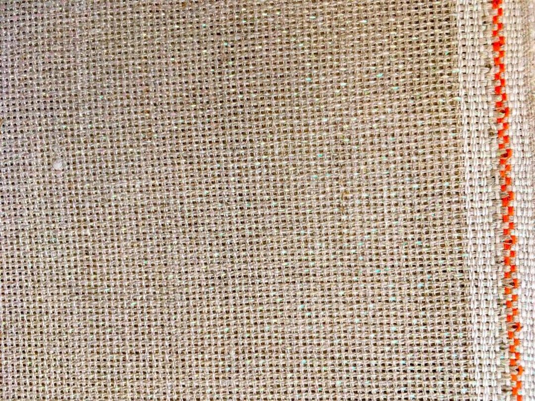 Zweigart Linen Glitter 18 Count Aida Cross Stitch Fabric - Various Size ...