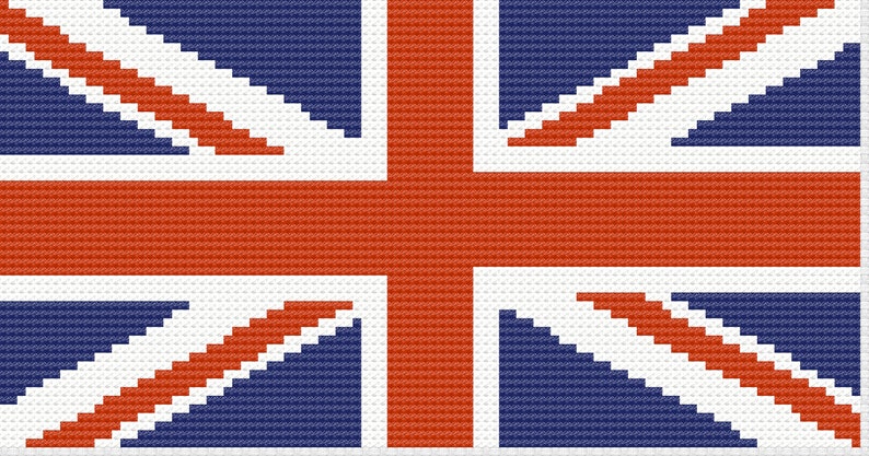 Union Jack Flag Cross Stitch Digital Download - Etsy