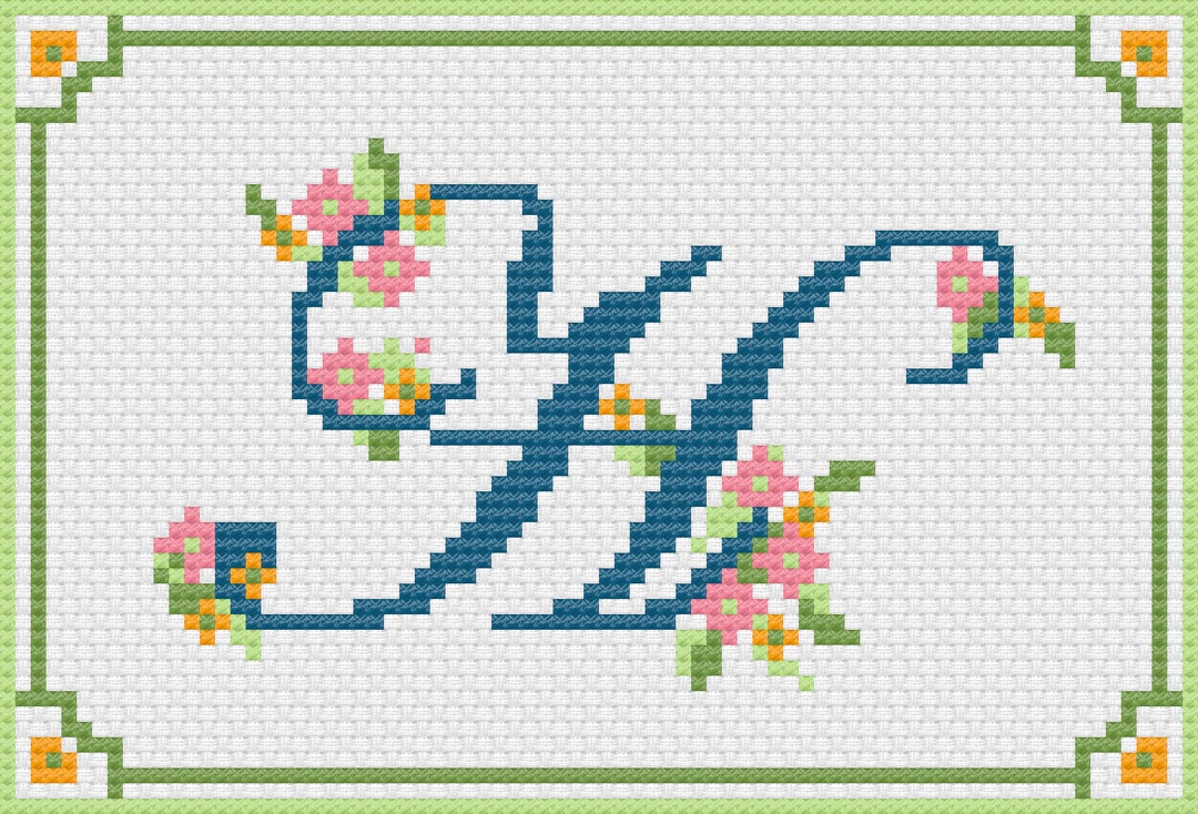 Alphabet Letter H Cross Stitch Digital Download - Etsy
