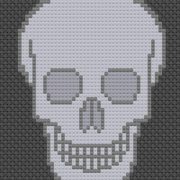 Skull Cross Stitch Pattern - Etsy