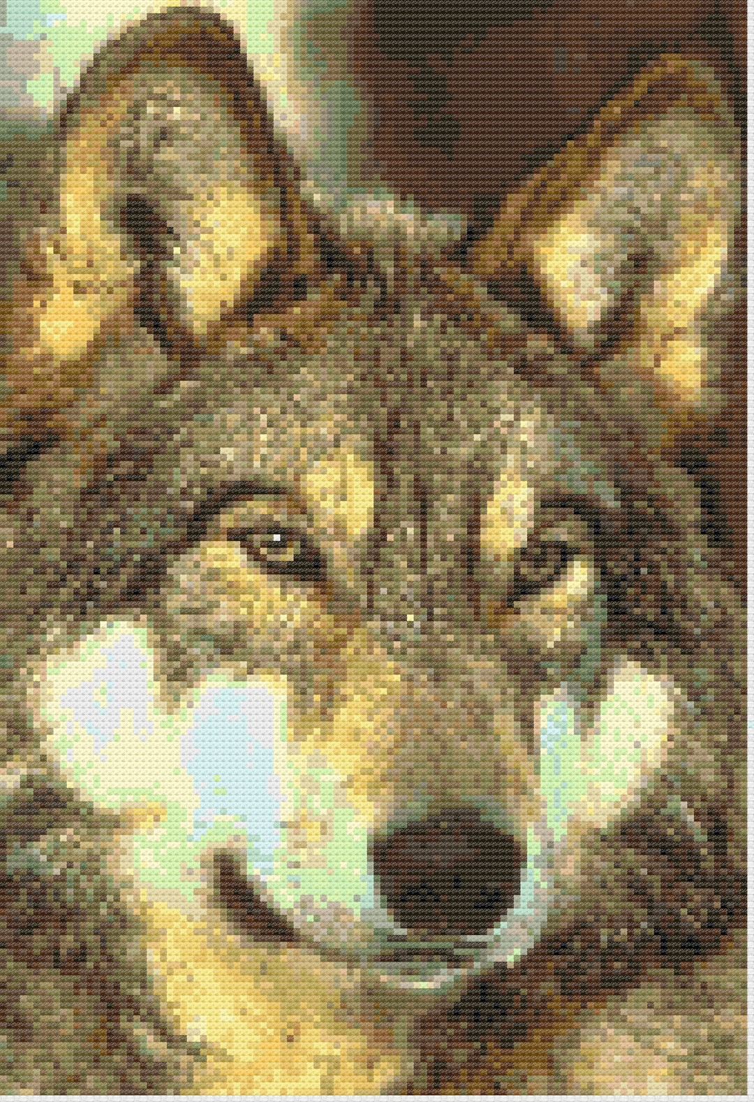 Wolf Face Cross Stitch Digital Download - Etsy