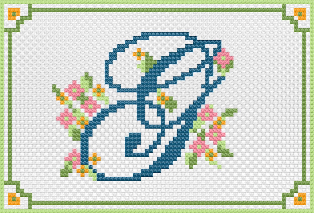 Alphabet Letter G Cross Stitch Digital Download - Etsy