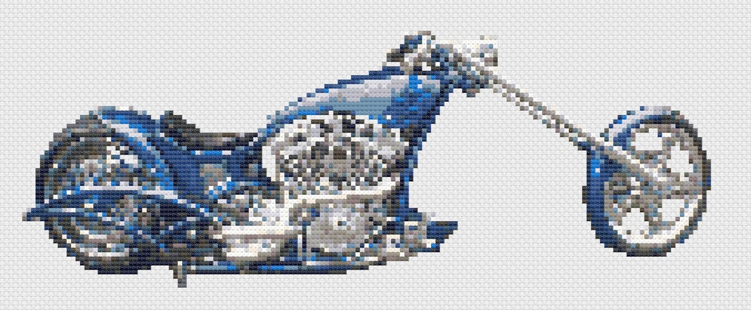 Custom Chopper Motorcycle Cross Stitch Digital Download - Etsy