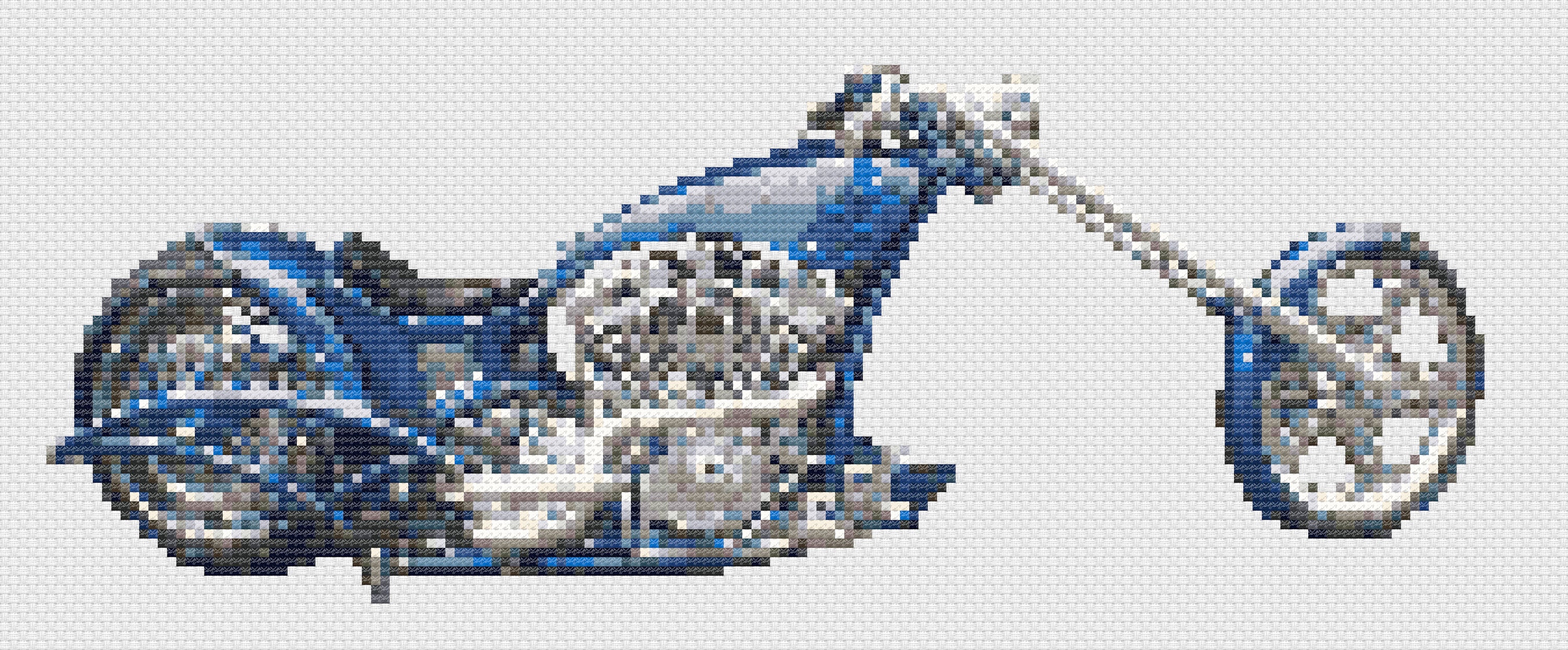 Custom Chopper Motorcycle Cross Stitch Digital Download - Etsy