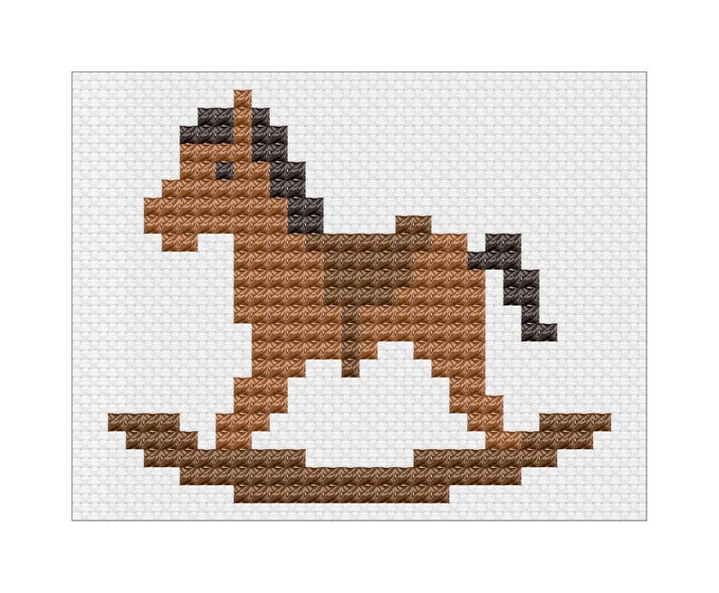 Mini Rocking Horse First Kit Cross Stitch Digital Download - Etsy