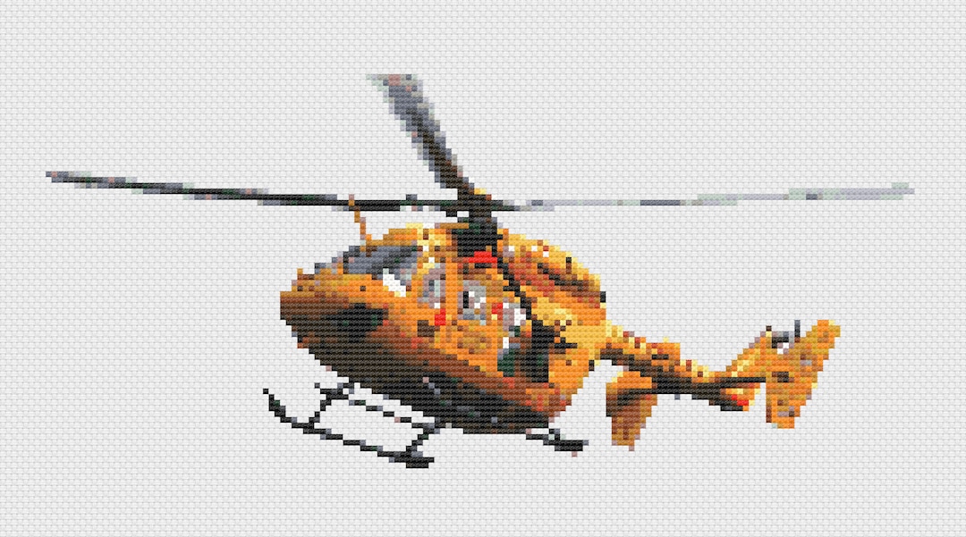 Rescue Helicopter Cross Stitch Digital Download - Etsy