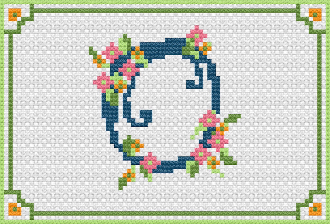 Alphabet Letter O Cross Stitch Digital Download - Etsy